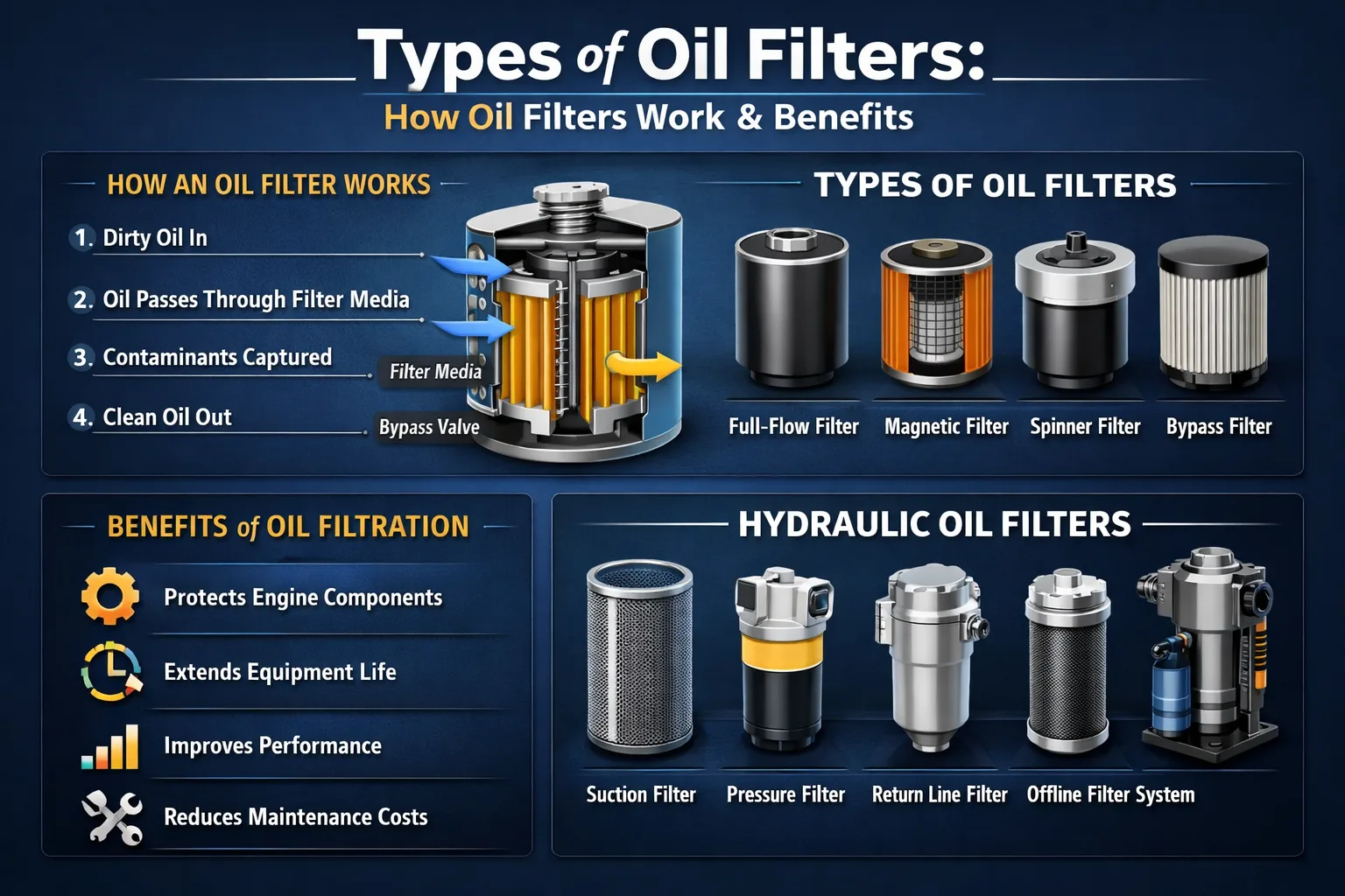 Types of Oil Filters: How Oil Filters Work & Benefits