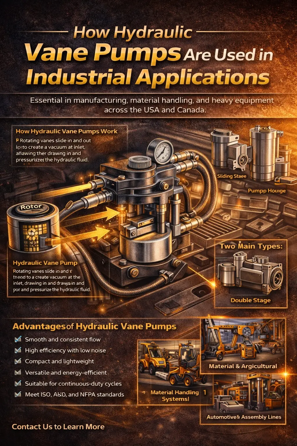 Hydraulic Vane Pump in Industrial Applications | USA & Canada